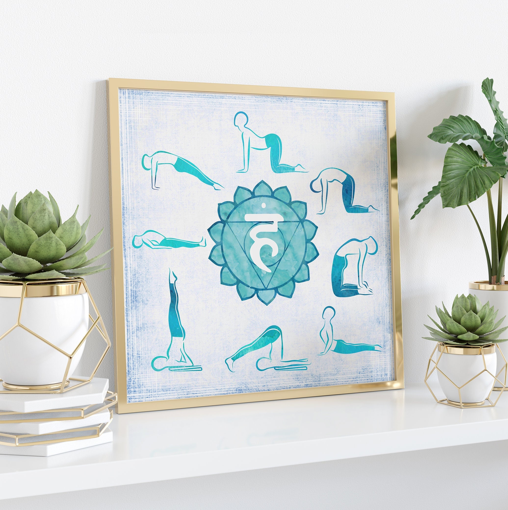 Throat Chakra Yoga Poses Poster This Printable Poster Shows - Etsy