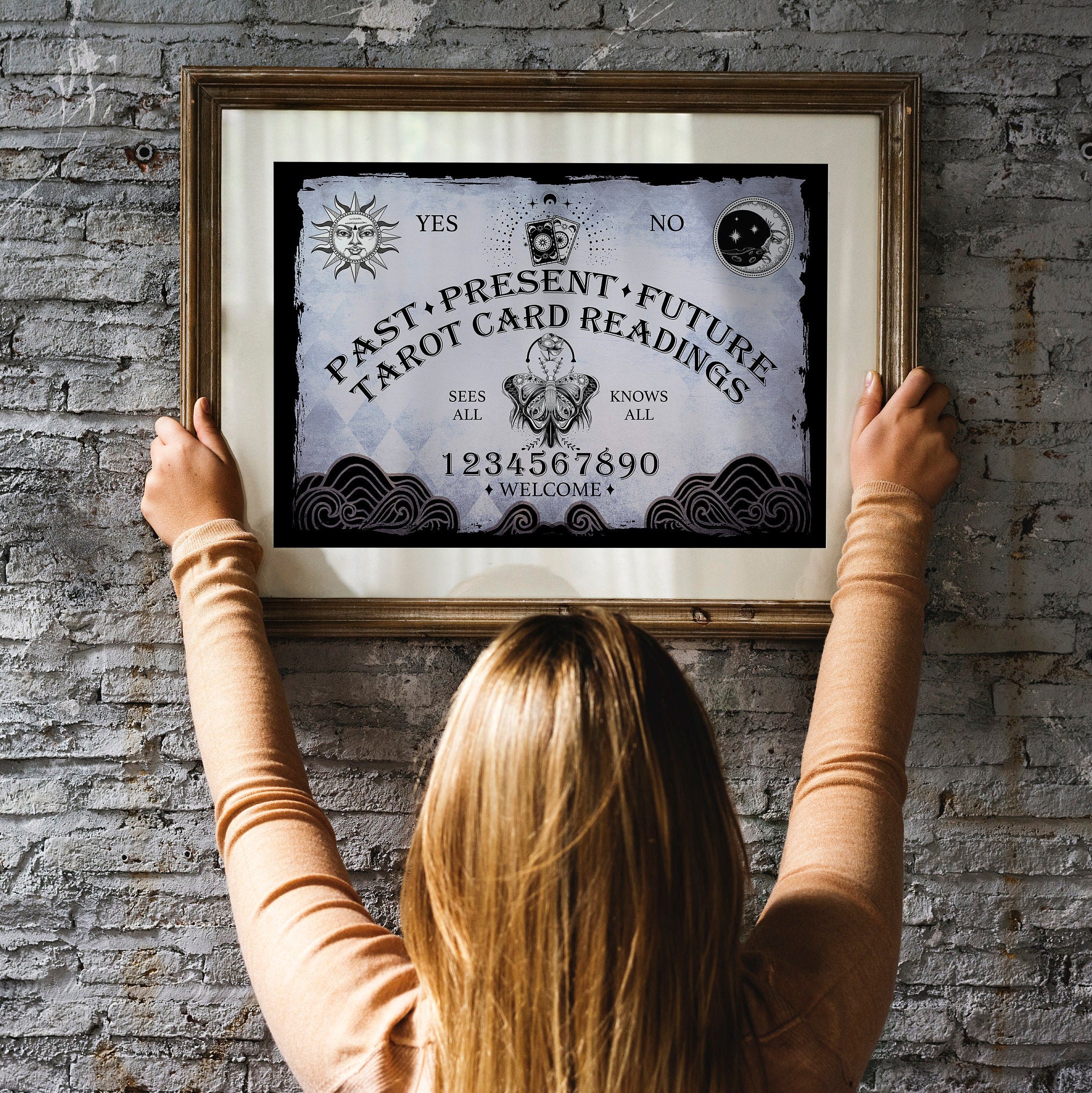 Ouija Board Style Tarot Poster | Printable Decor for People Who Love ...