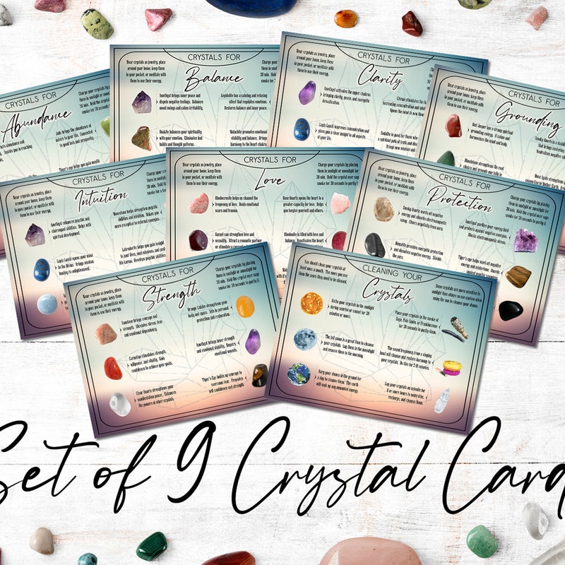 Printable Crystal Cards - Etsy
