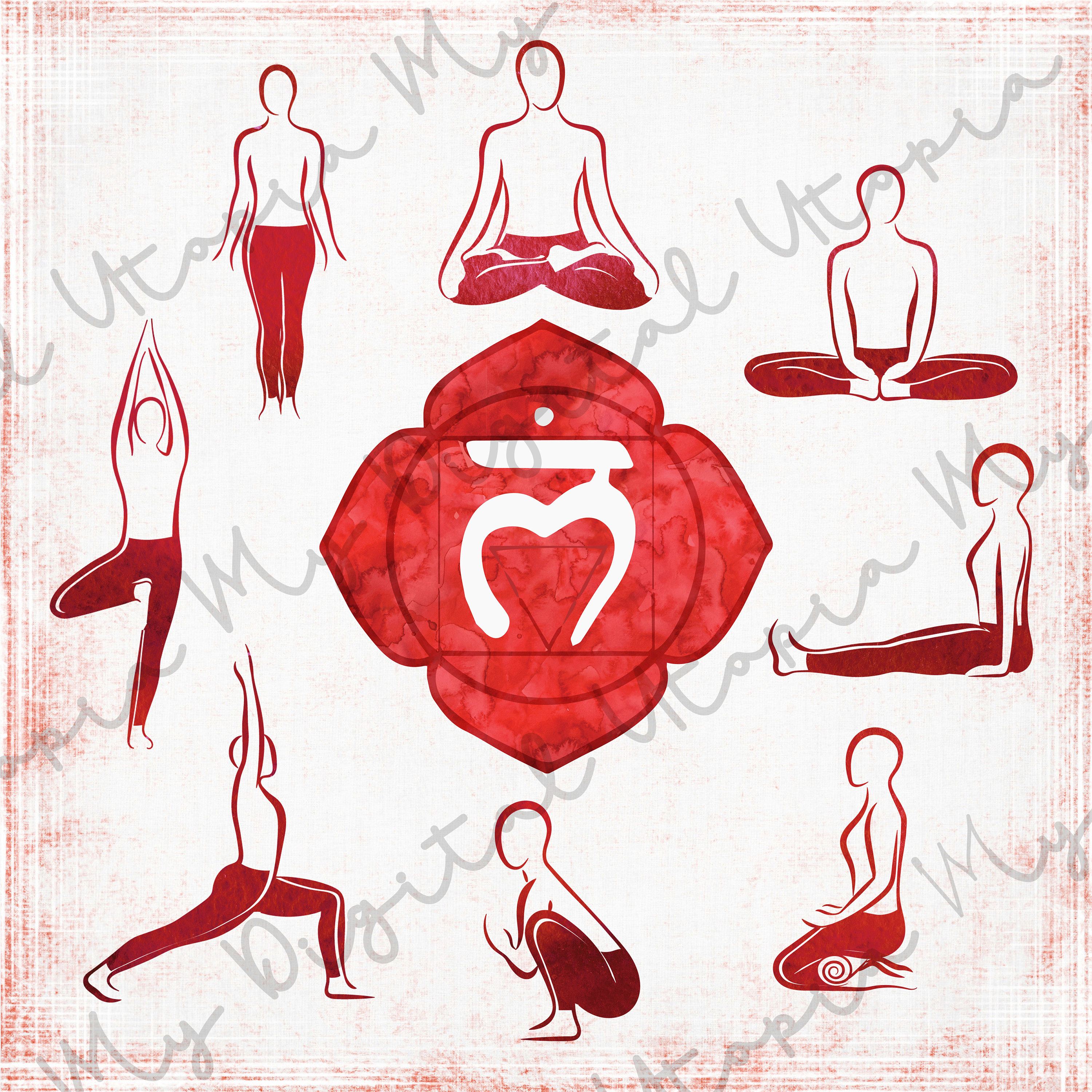 Root Chakra Yoga Poses Poster This Printable Poster Shows | Etsy