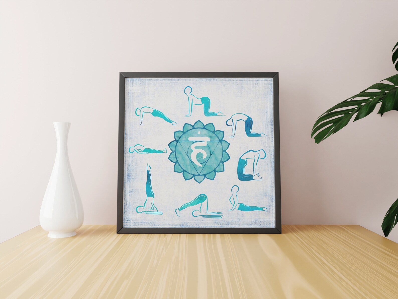 Throat Chakra Yoga Poses Poster This Printable Poster Shows - Etsy