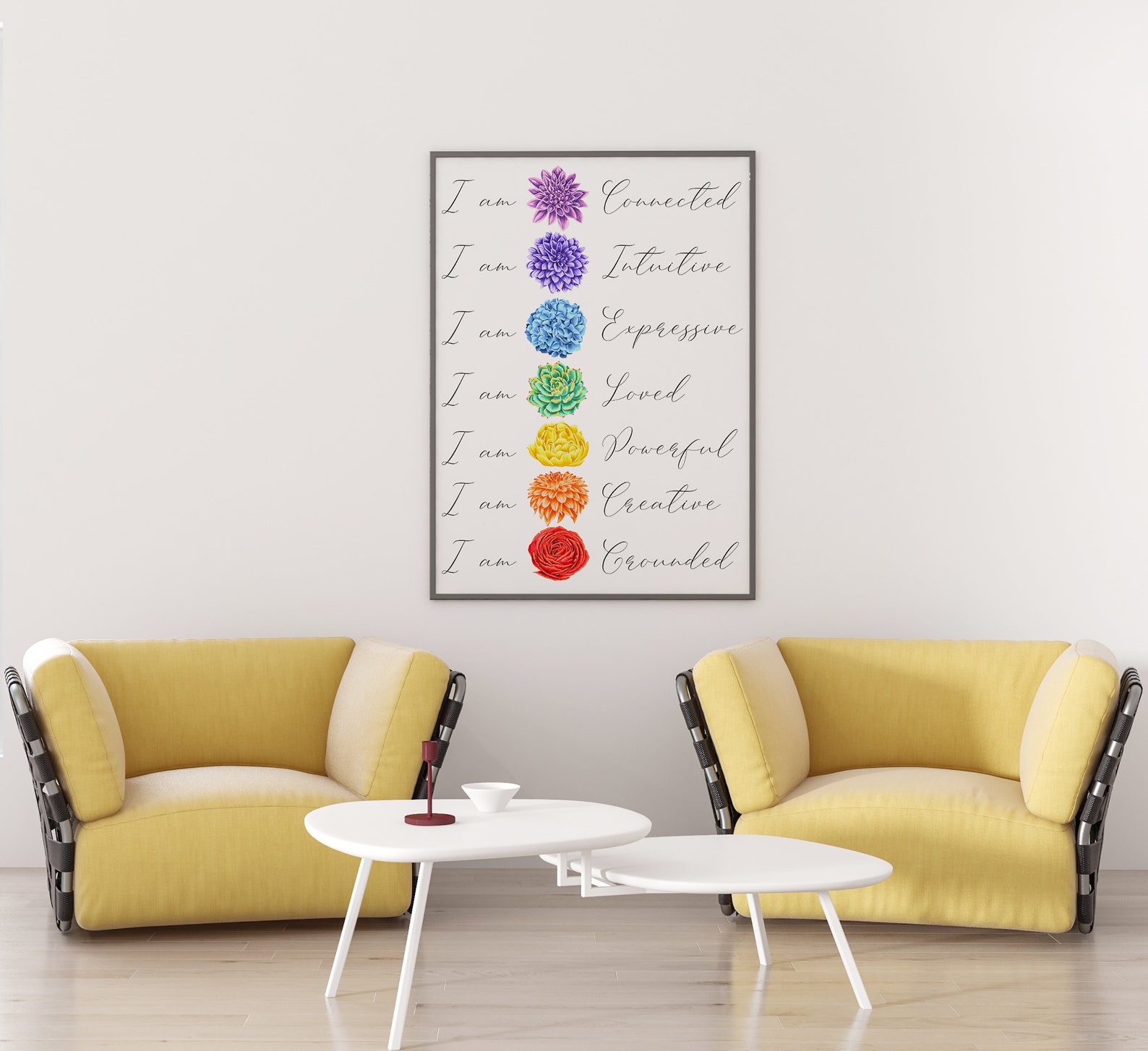 Chakra Printable Poster I Am Statements for All Seven - Etsy