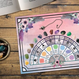 Crystal Pendulum Chart | Printable Pendulum Board for Using Crystals ...