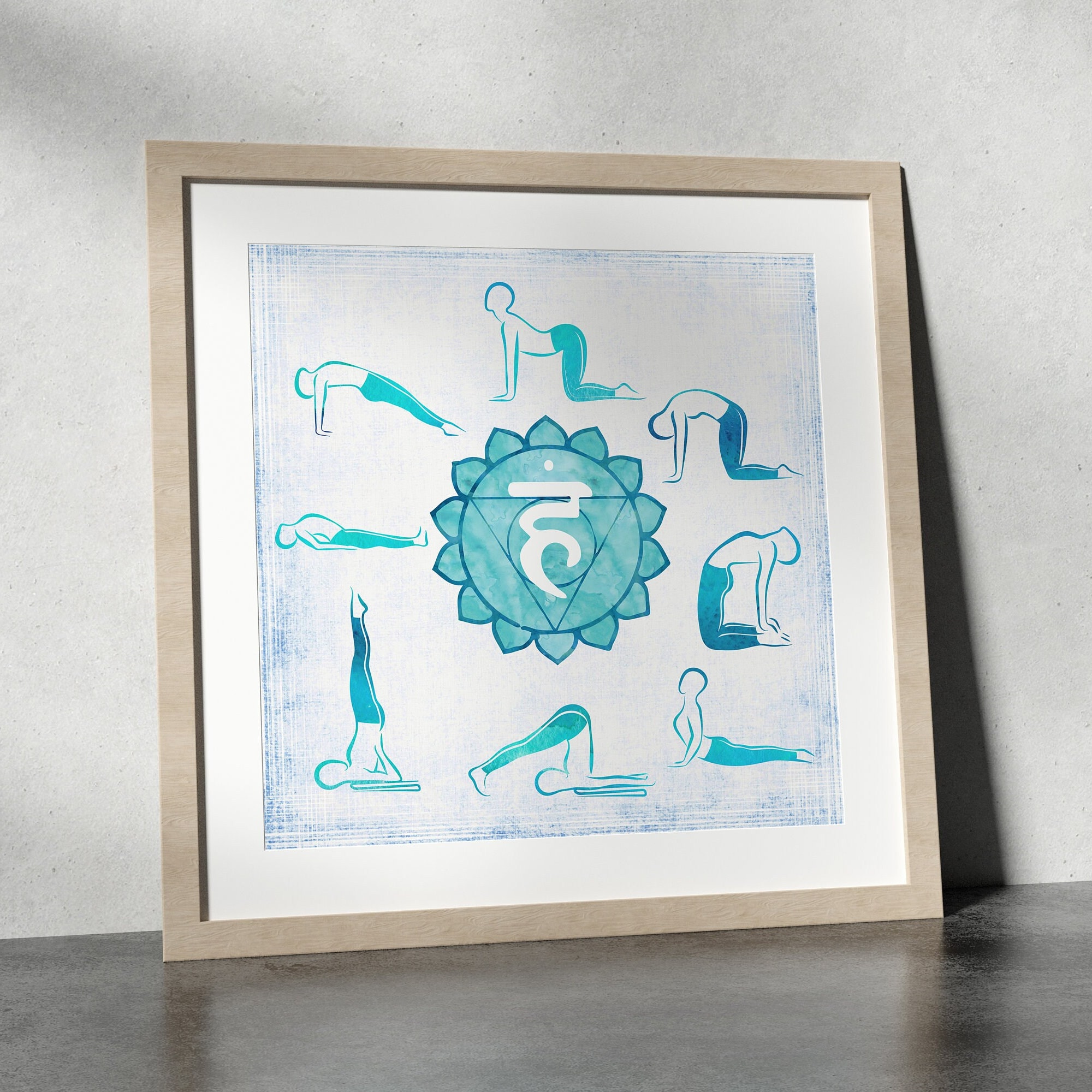 Throat Chakra Yoga Poses Poster This Printable Poster Shows - Etsy