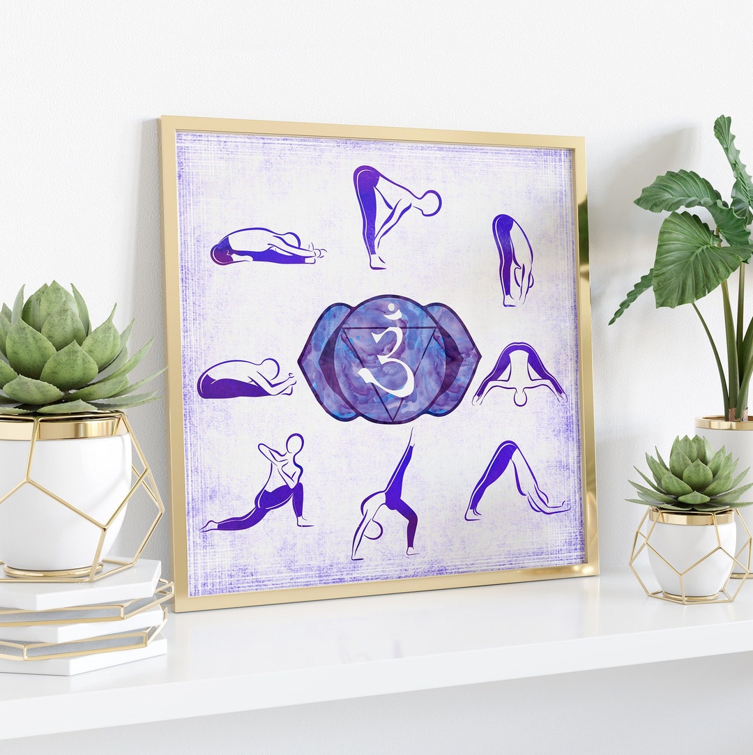 Third Eye Chakra Yoga Poses Poster | This Printable Poster Shows ...