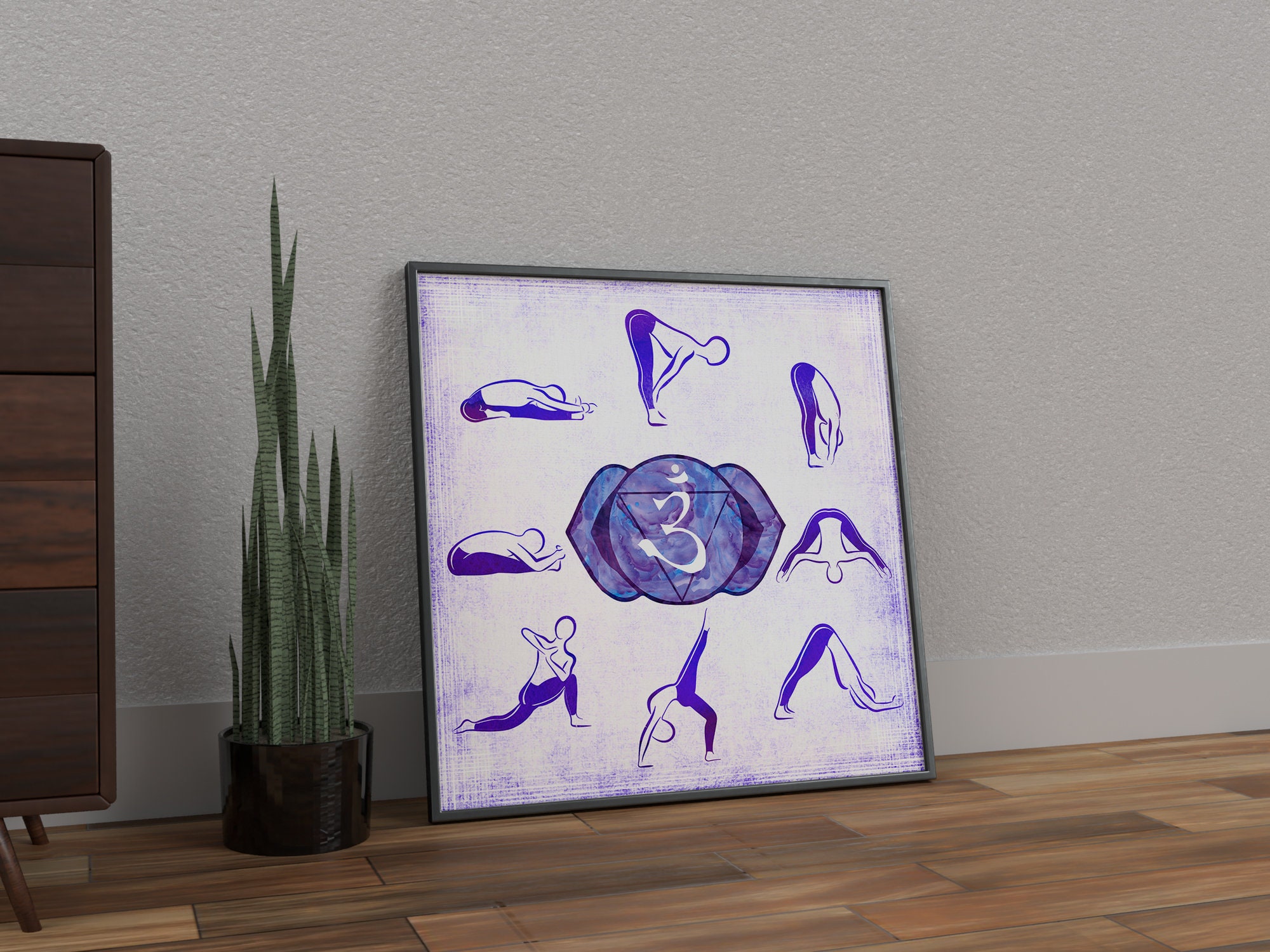 Third Eye Chakra Yoga Poses Poster This Printable Poster Shows Several ...