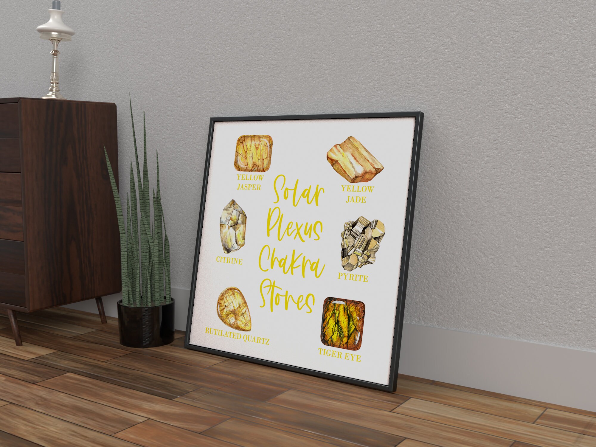 Solar Plexus Chakra Stones Chart This Printable Poster Shows - Etsy