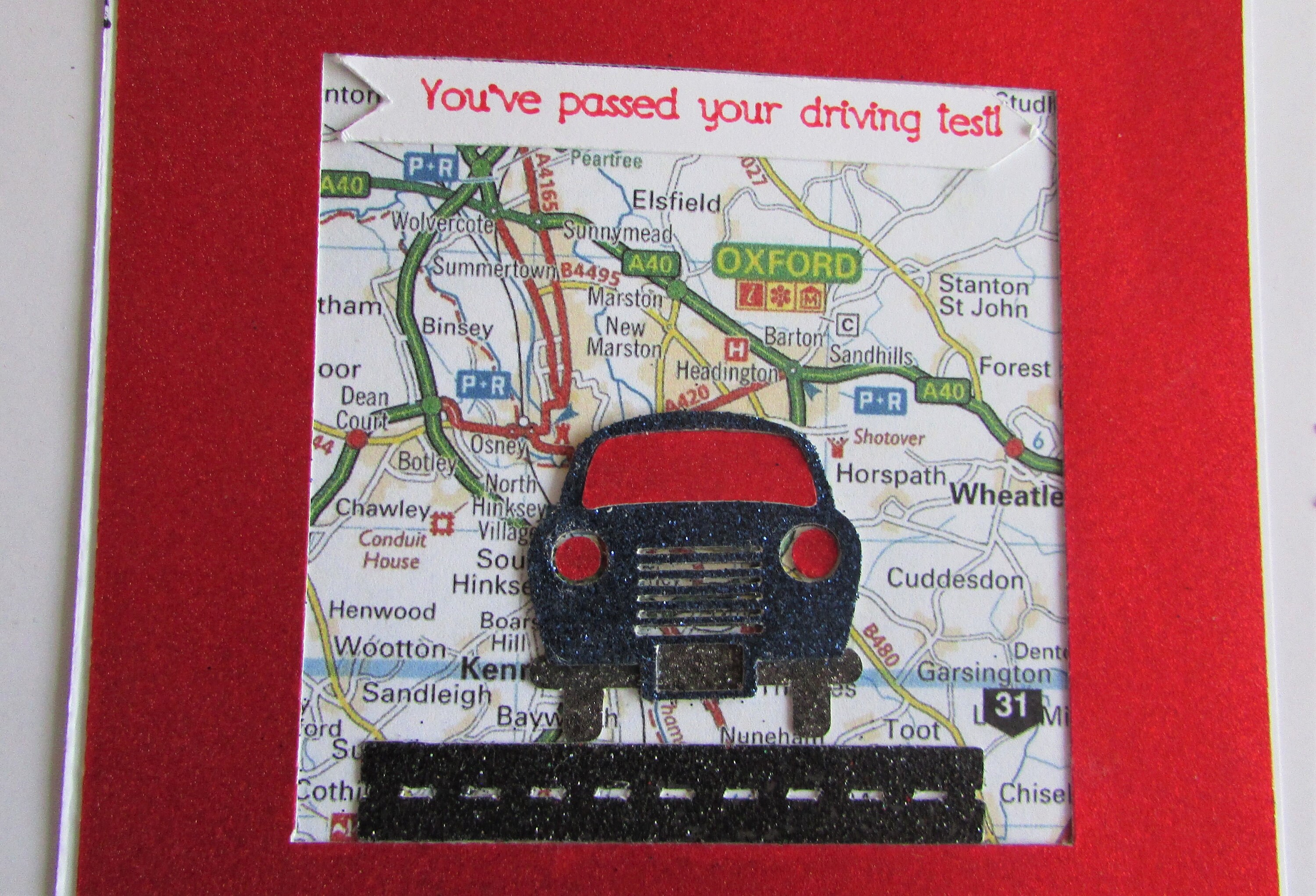 Handmade Die Cut You've Passed Your Driving Test Card, 5x5 Ins, Car and ...