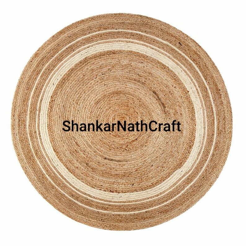 Indian Braided Floor Jute Rug, Natural Jute Rug. Natural Rug. Jute ...