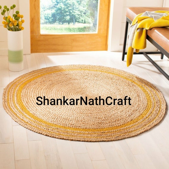 Rugs Beautiful Floor Rug Indian Braided Floor Rug Handwoven Rug Round ...