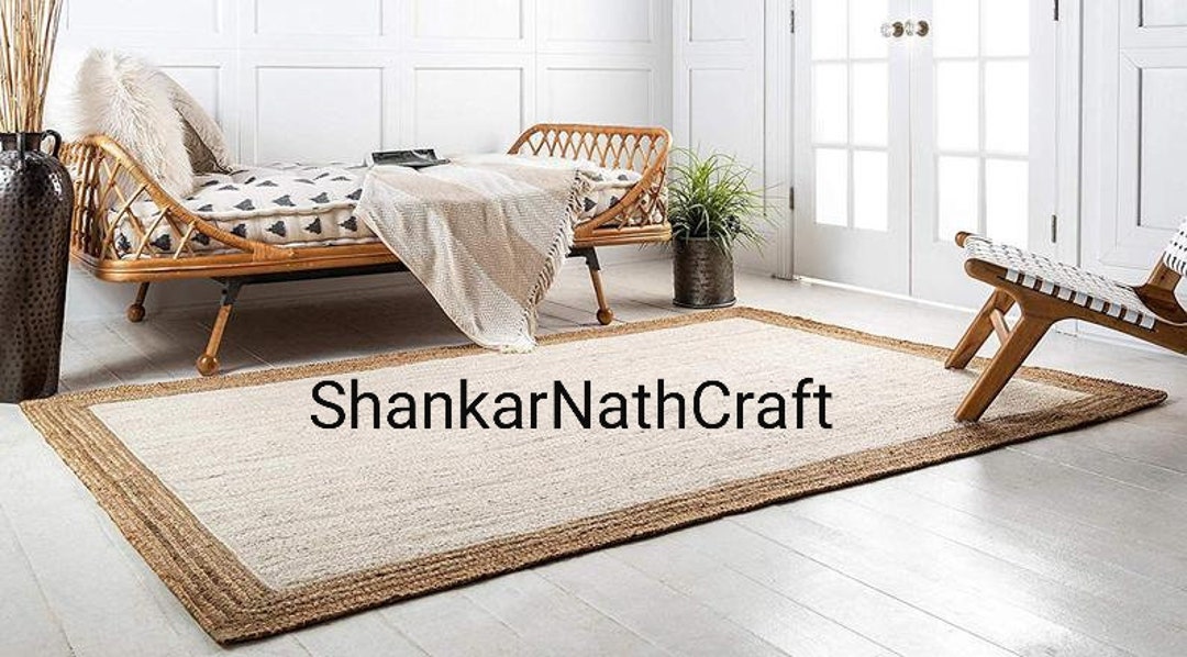 Natural Jute Rug. Natural Rug. Jute Handwoven Rug. Jute Rug. - Etsy