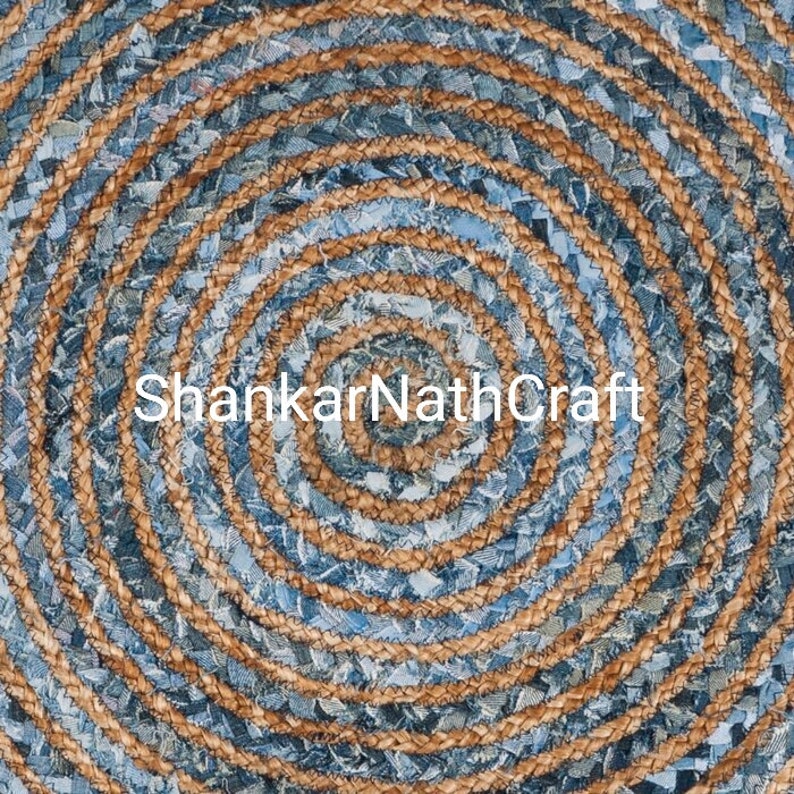 Jute Rug,, Braided Rag Rug, Natural Jute Rug, Indian Handmade Hand ...