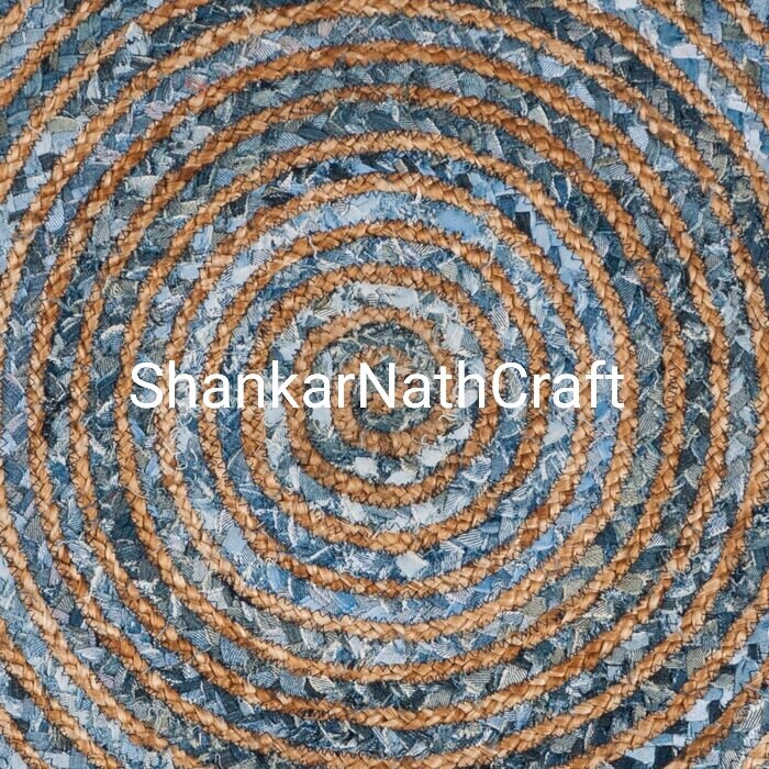 Jute Rug,, Braided Rag Rug, Natural Jute Rug, Indian Handmade Hand ...