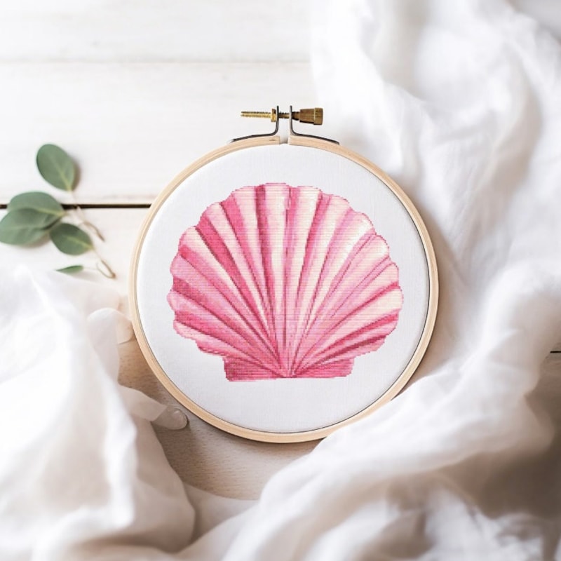 Seashell Cross Stitch - Etsy