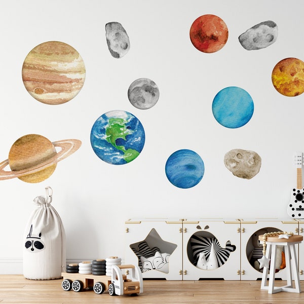Planet Wall Stickers - Etsy