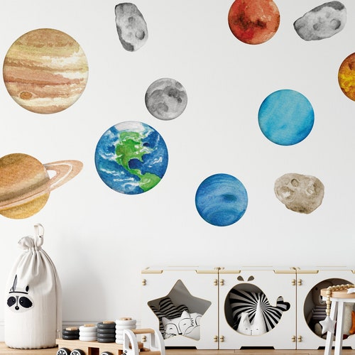 Planets Wall Decal Solar System Wall Sticker - Etsy