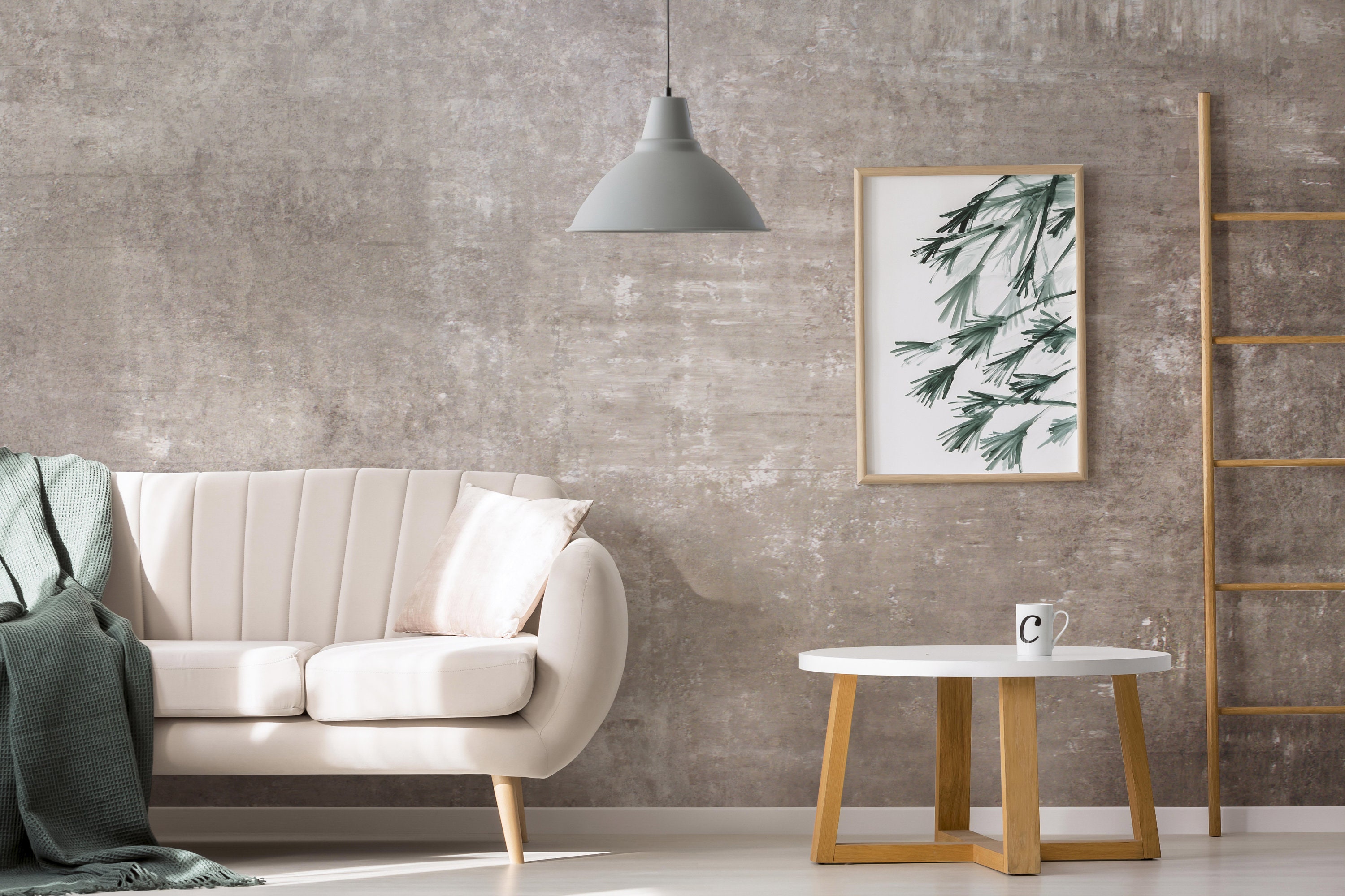 modern Peel and Stick Concrete Mural Removable Concrete look wallpaper ...