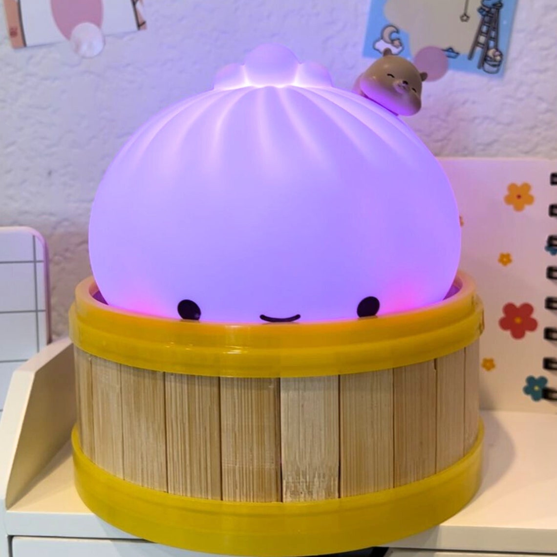 Adorable Soup Dumpling LED Night Light - Multicolor, Rechargeable ...