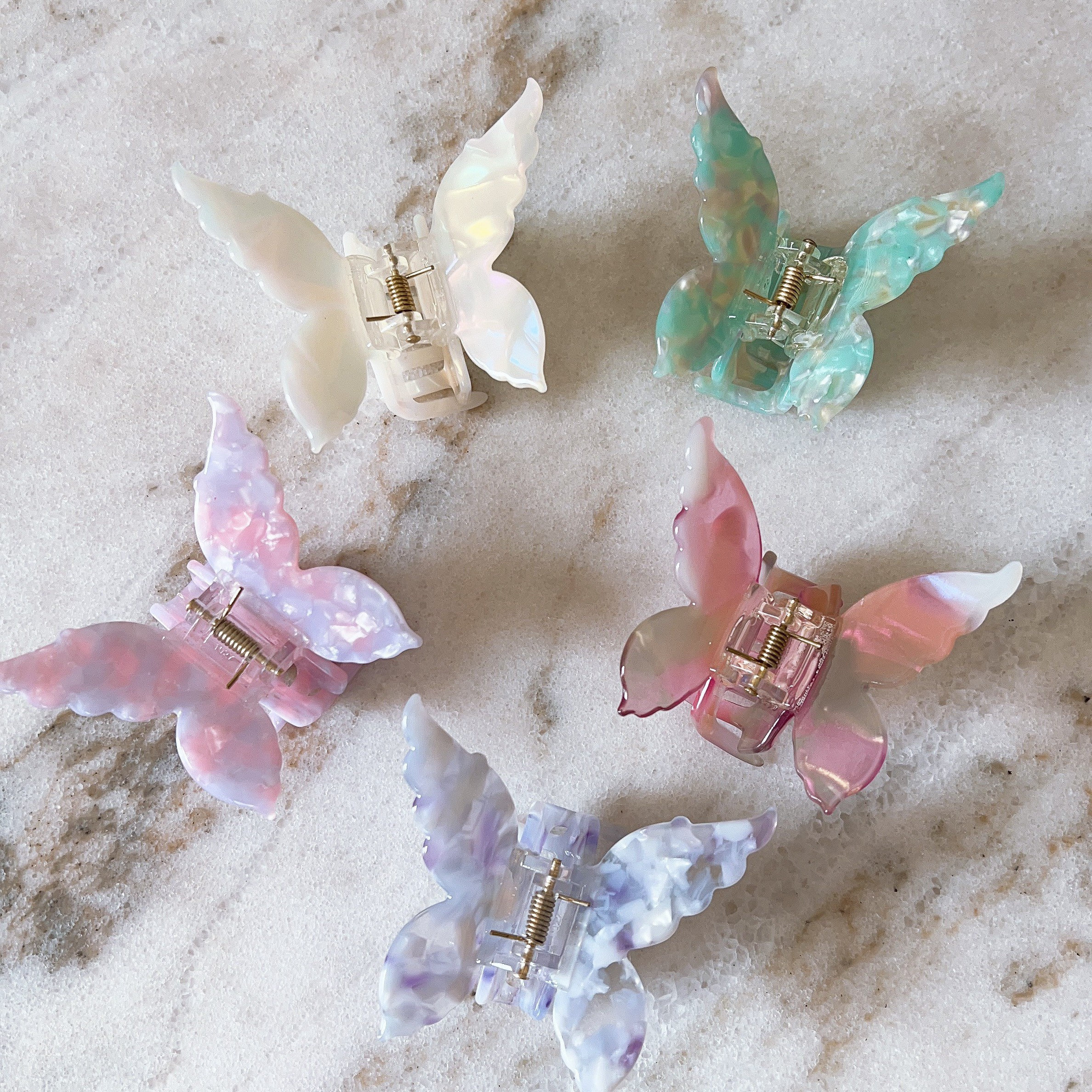 Candy Jelly Hair Claw Clips Large LX, Butterfly Candy Claw Clips ...