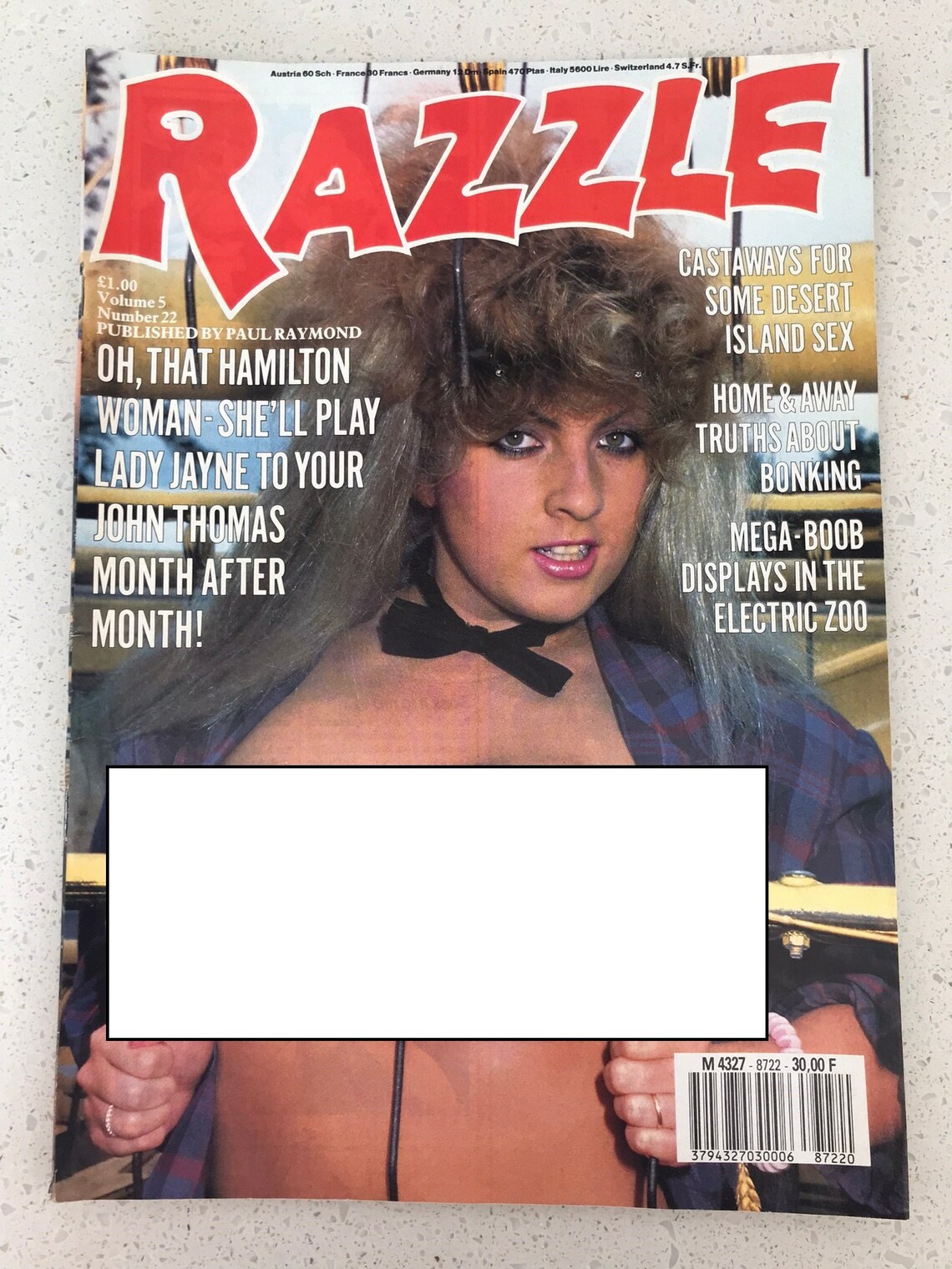 Vintage Razzle Magazine Vol. 5 No. 22 1987 Glamour Adult - Etsy