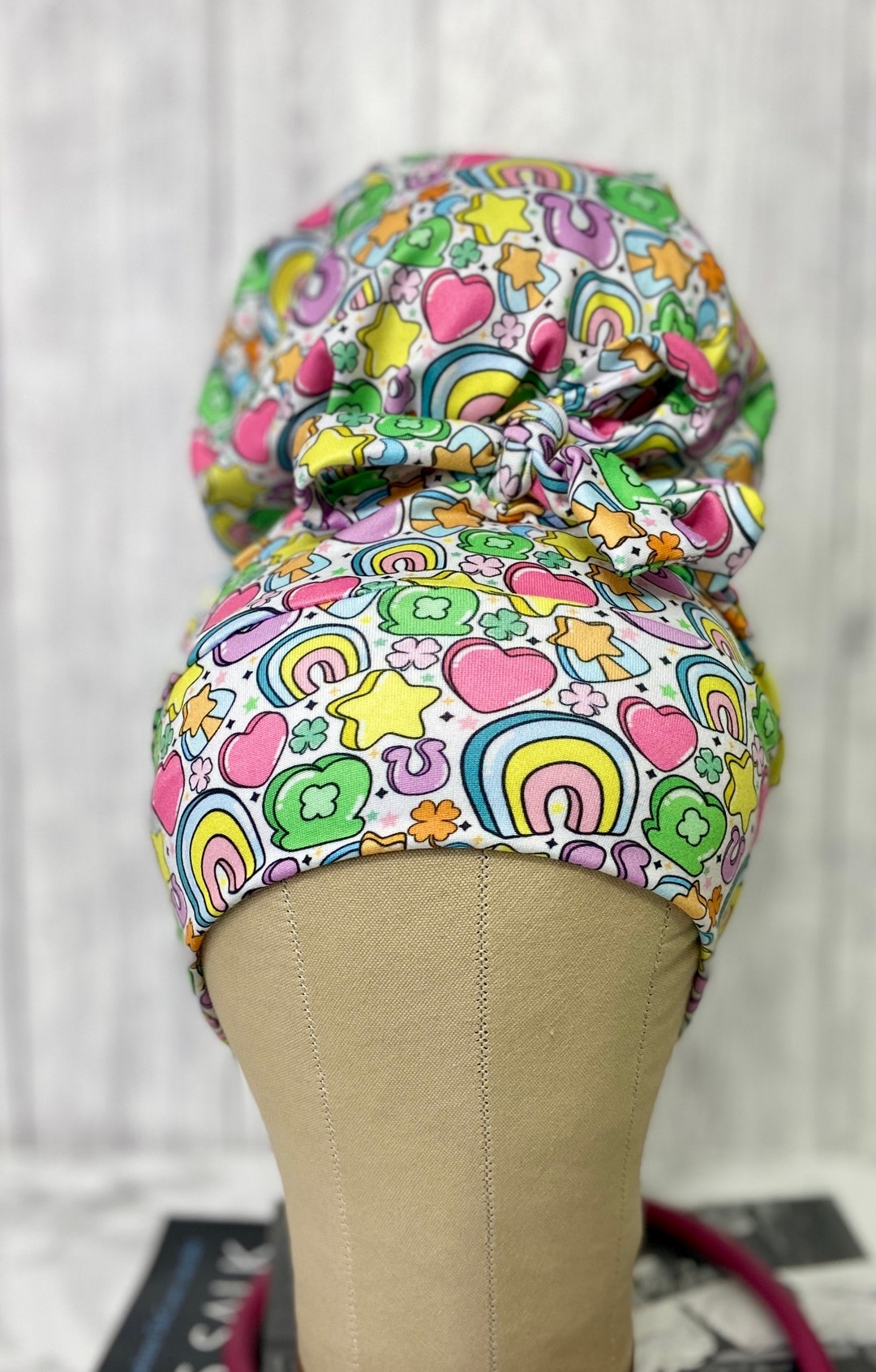 Magically Delicious Stretch Scrub Cap Stretchy Scrub Hat for Long or ...