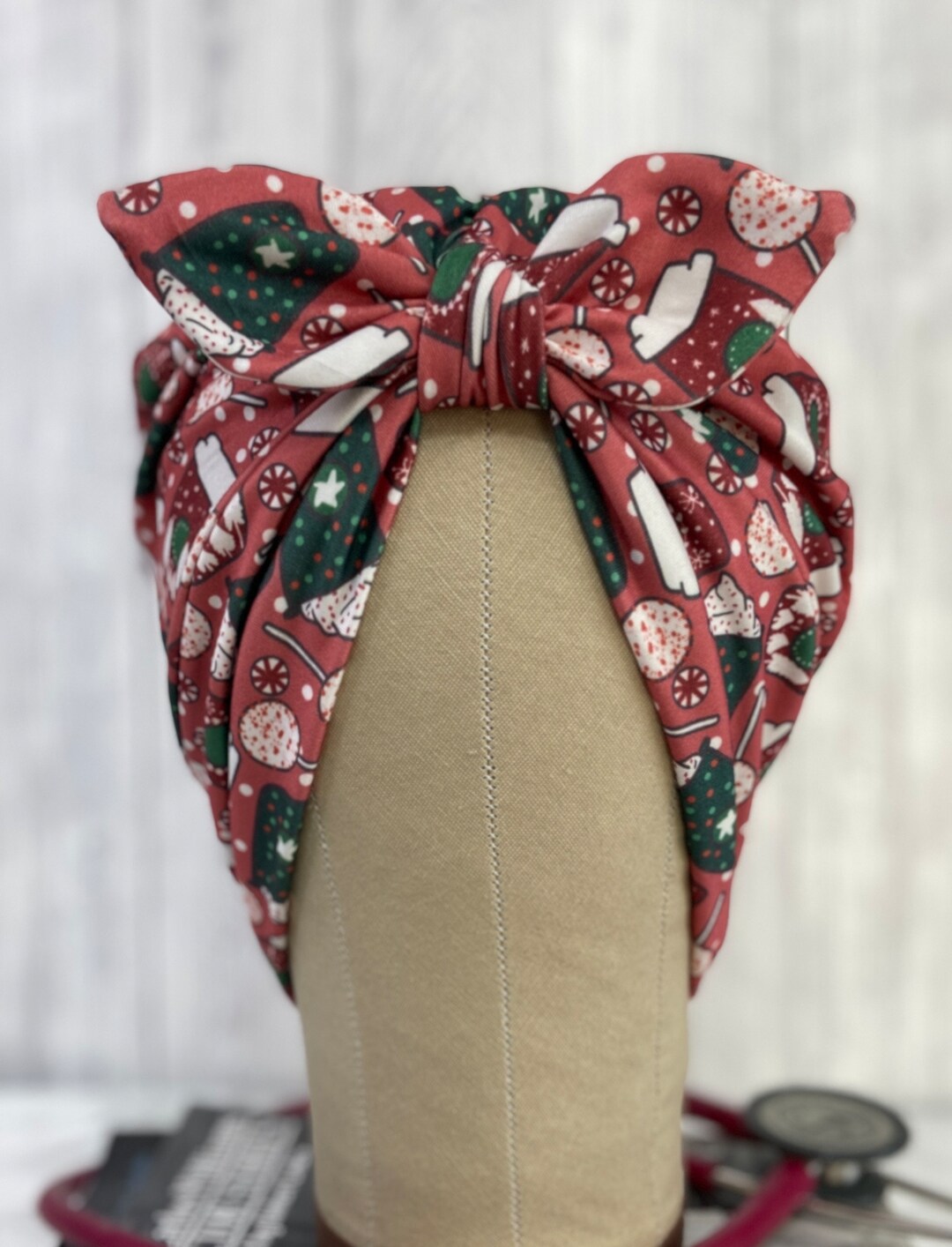 Rosie Riv Starbies Hocho Stretch Scrub Cap Stretchy Scrub Hat for Long ...