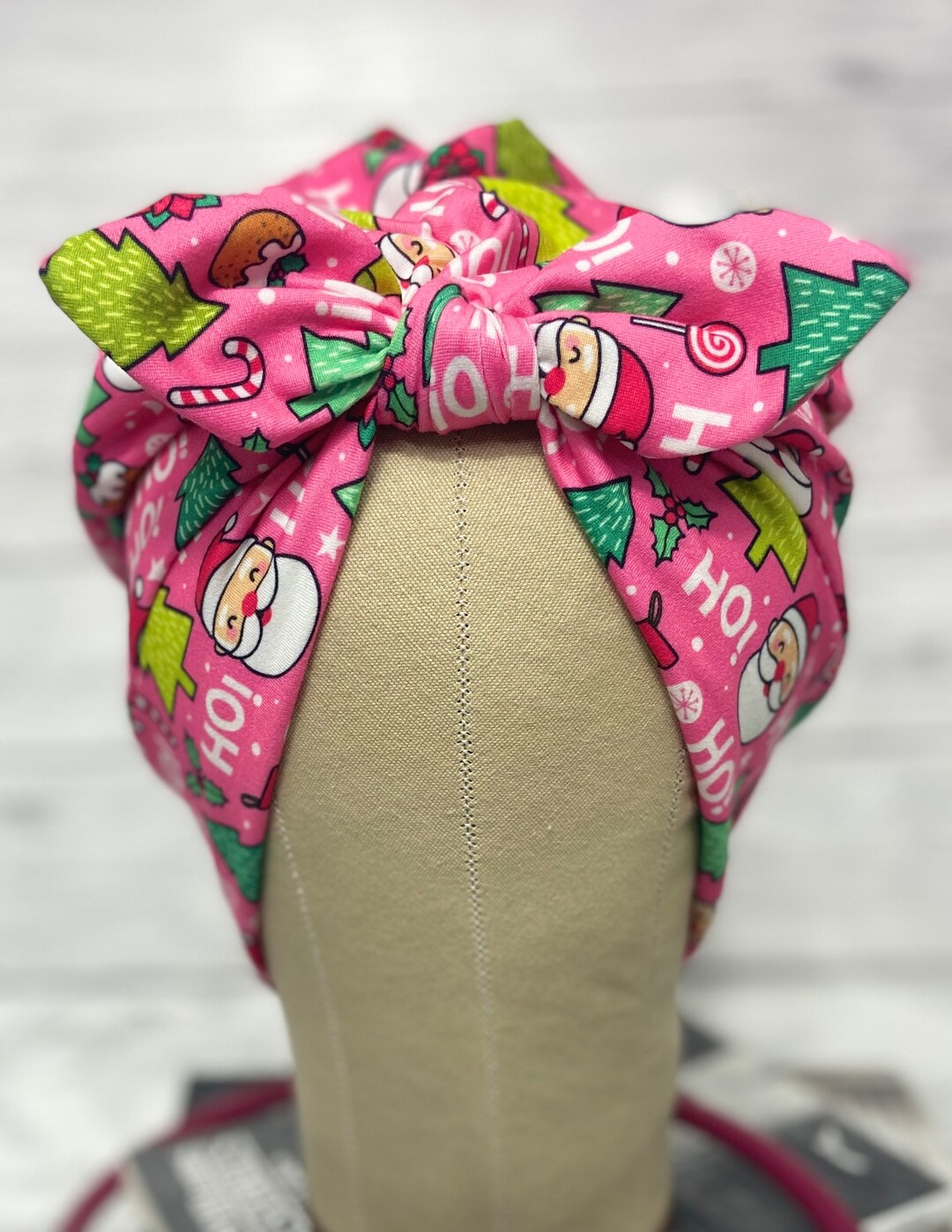 Rosie Riv Ho Ho Ho! Stretch Scrub Cap, Stretchy Scrub Hat for Long or ...