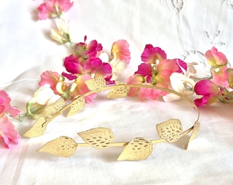 Set of 2 Greek Goddess Gold Leaf Crowns / Headband // Ancient Greek ...