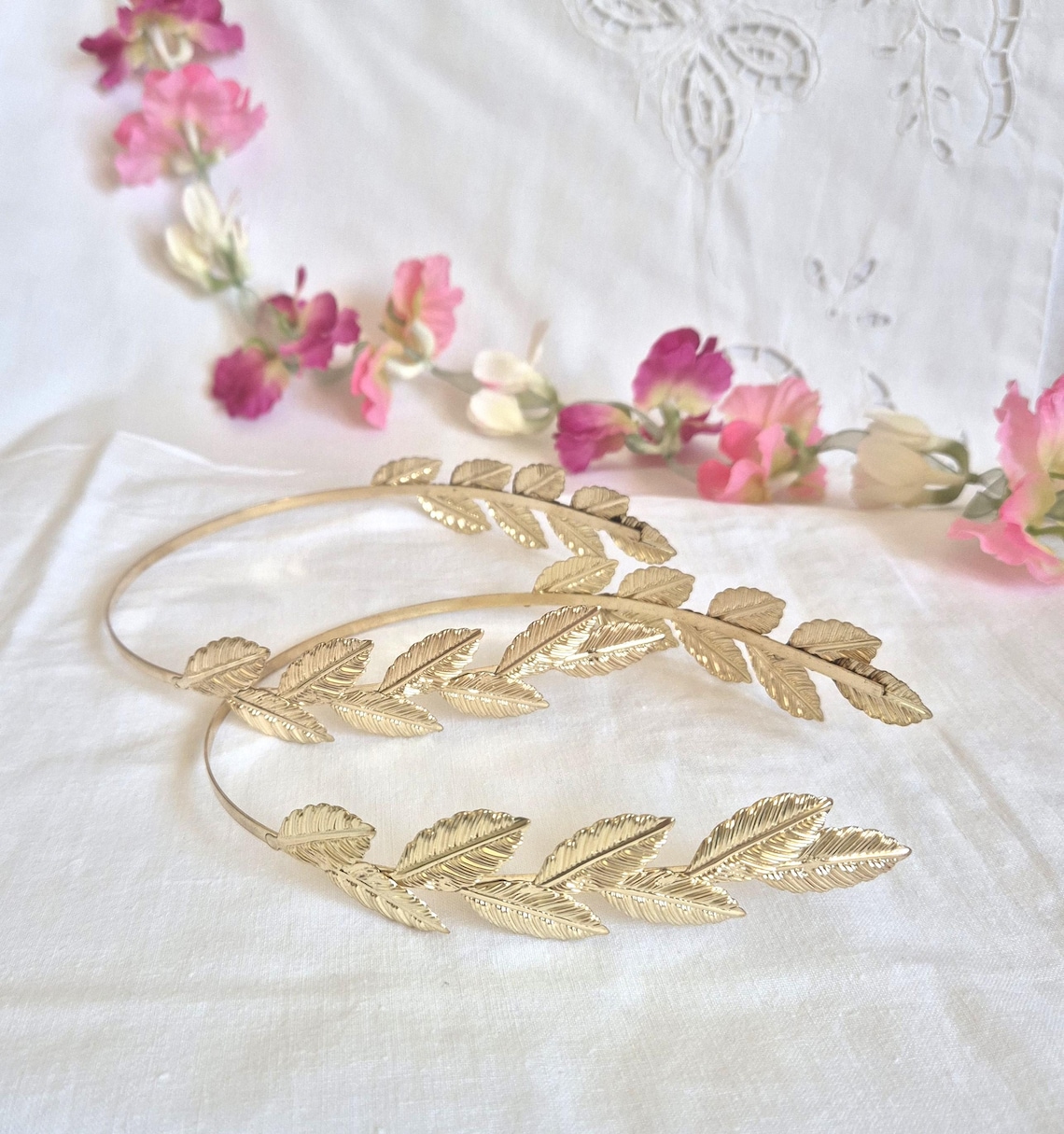 Set of 2 Greek Goddess Gold Leaf Crowns / Headband // Ancient Greek ...