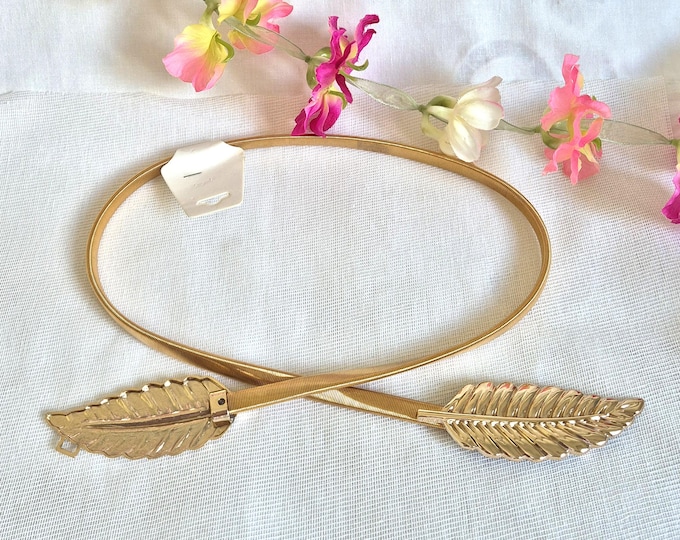 Greek Goddess Gold Leaf Belt // Ancient Greek Style Elasticated Belt ...