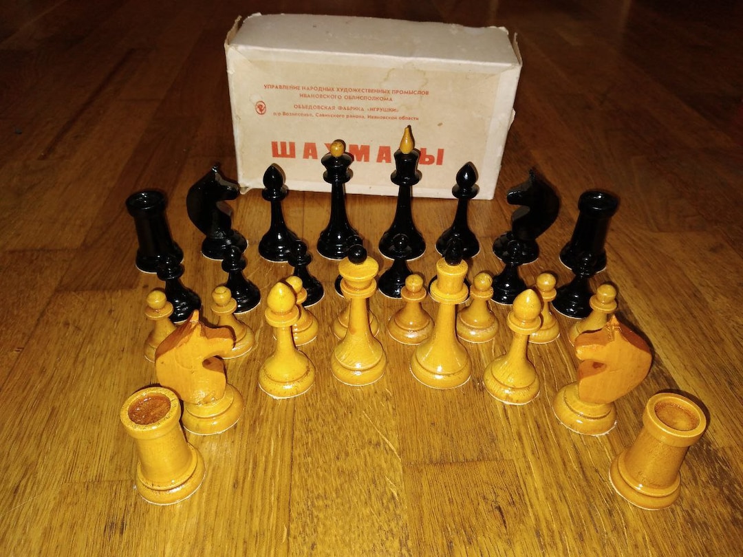 Soviet Chess Set Russian Vintage USSR - Etsy