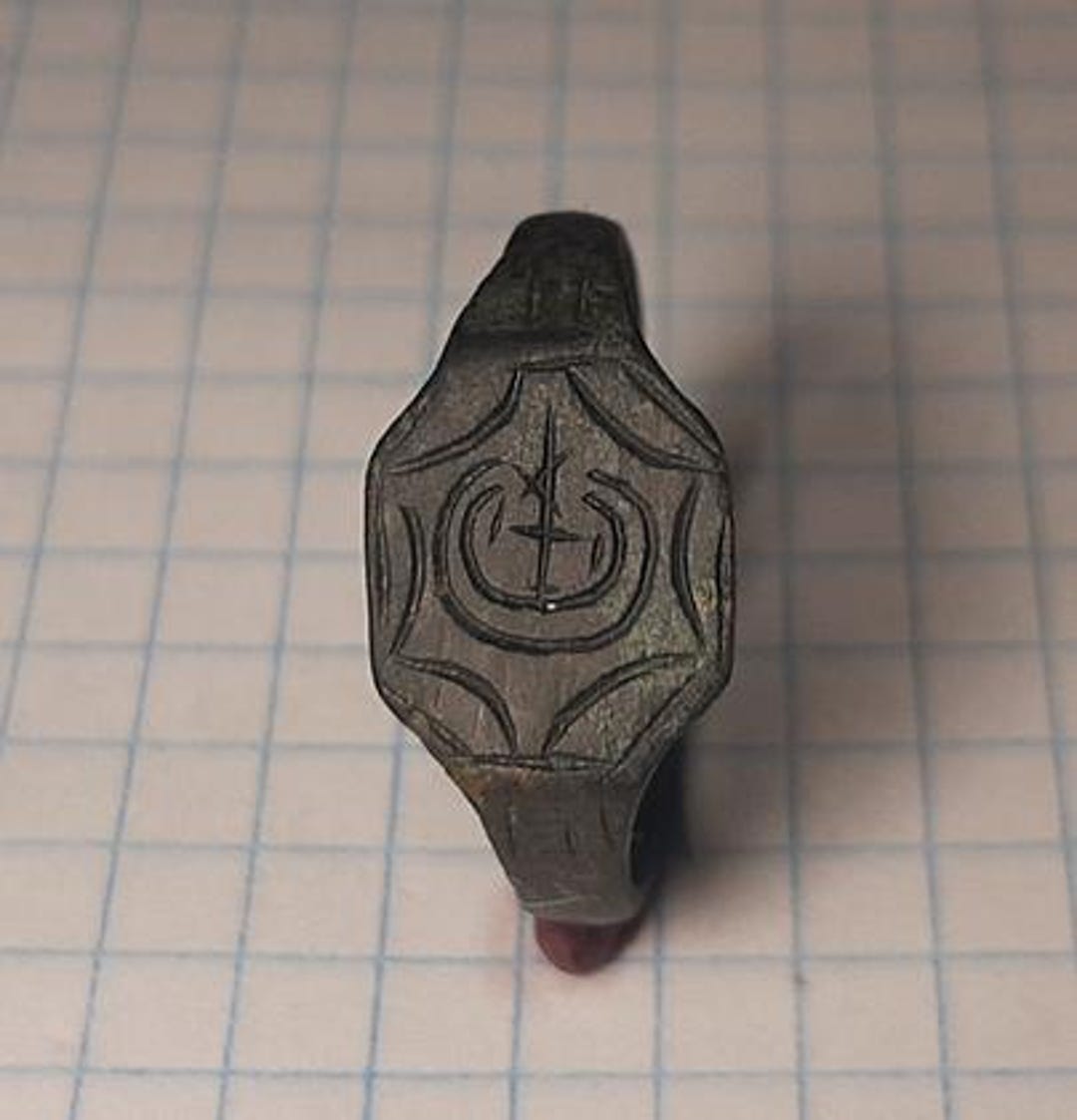 Cossacks an Ancient Ring Depicting a Cross and a Crescent Zaporizhia ...