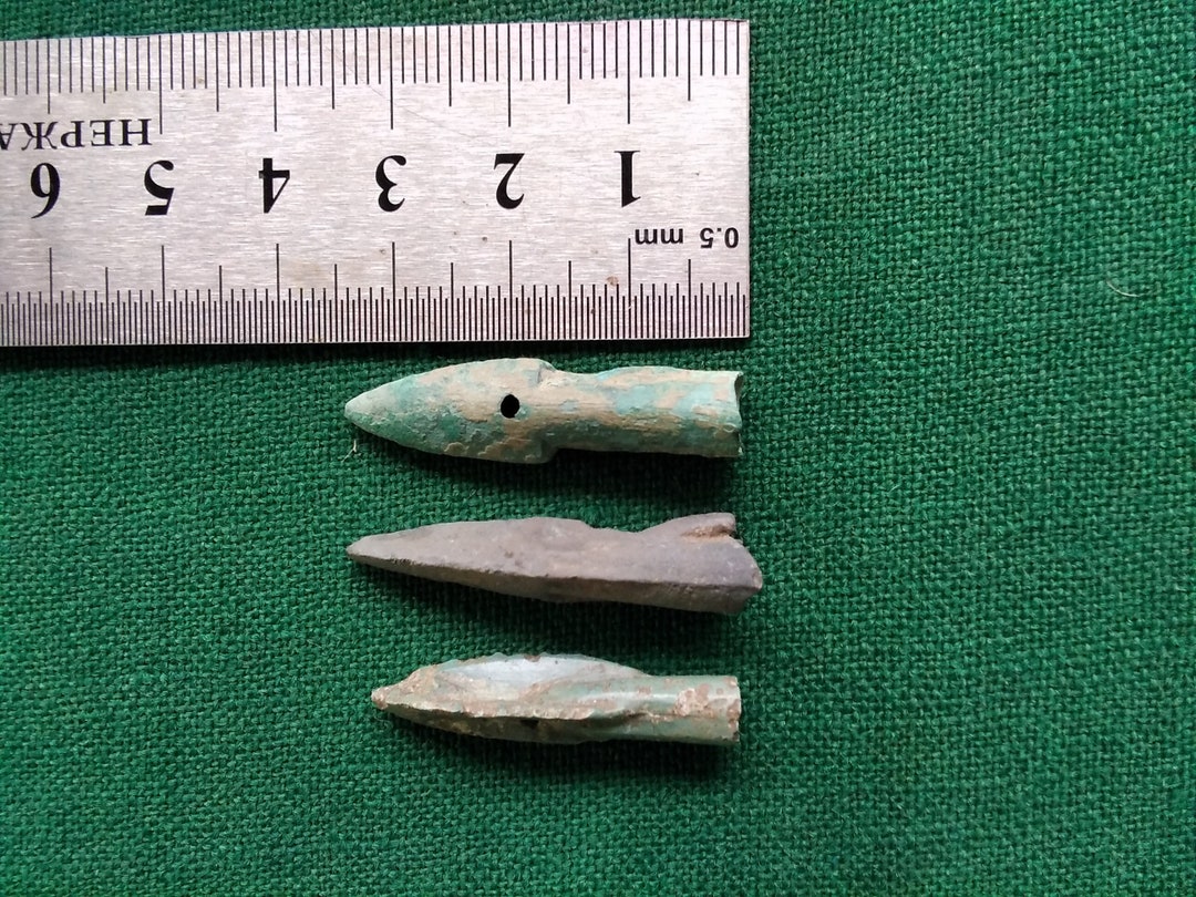 3-ancient Scythian Arrowheads Bronze Original 100% Scythians - Etsy