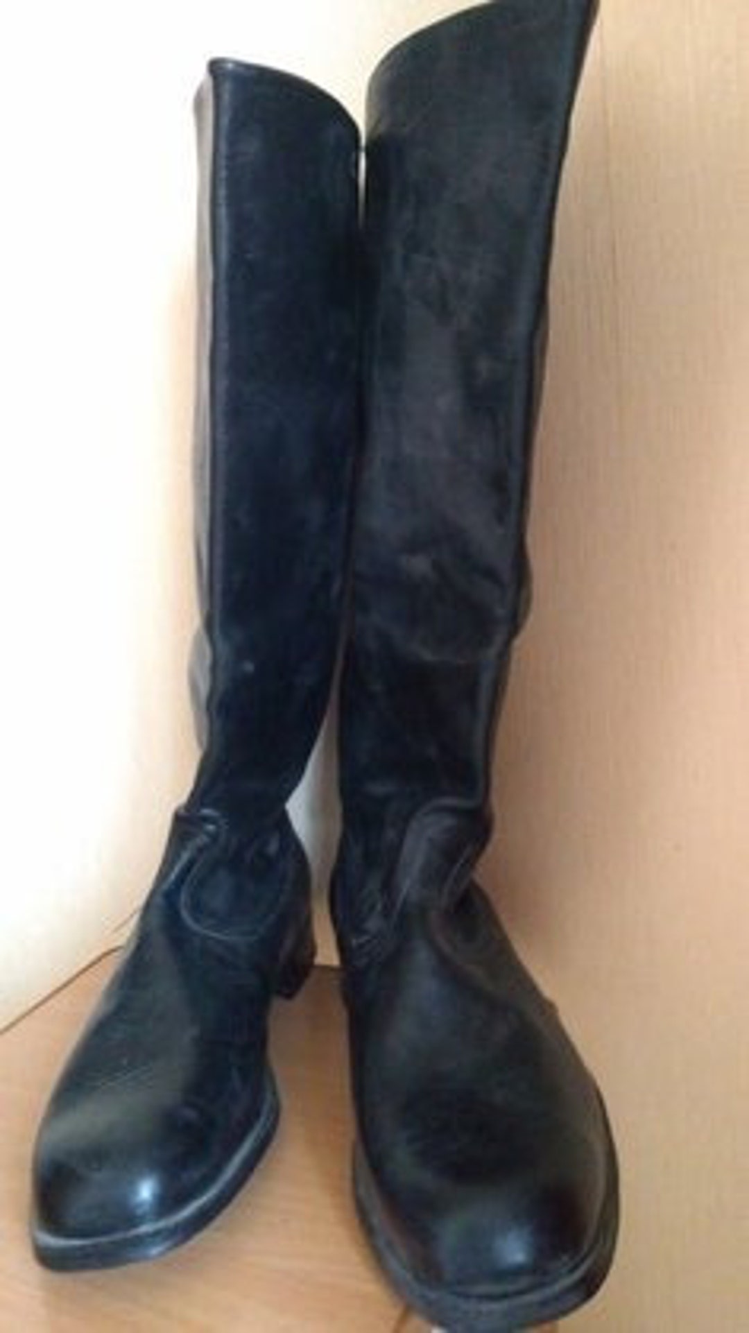 Military Officer's Boots Made of Chrome Leather.cowhide Officer's Boots ...