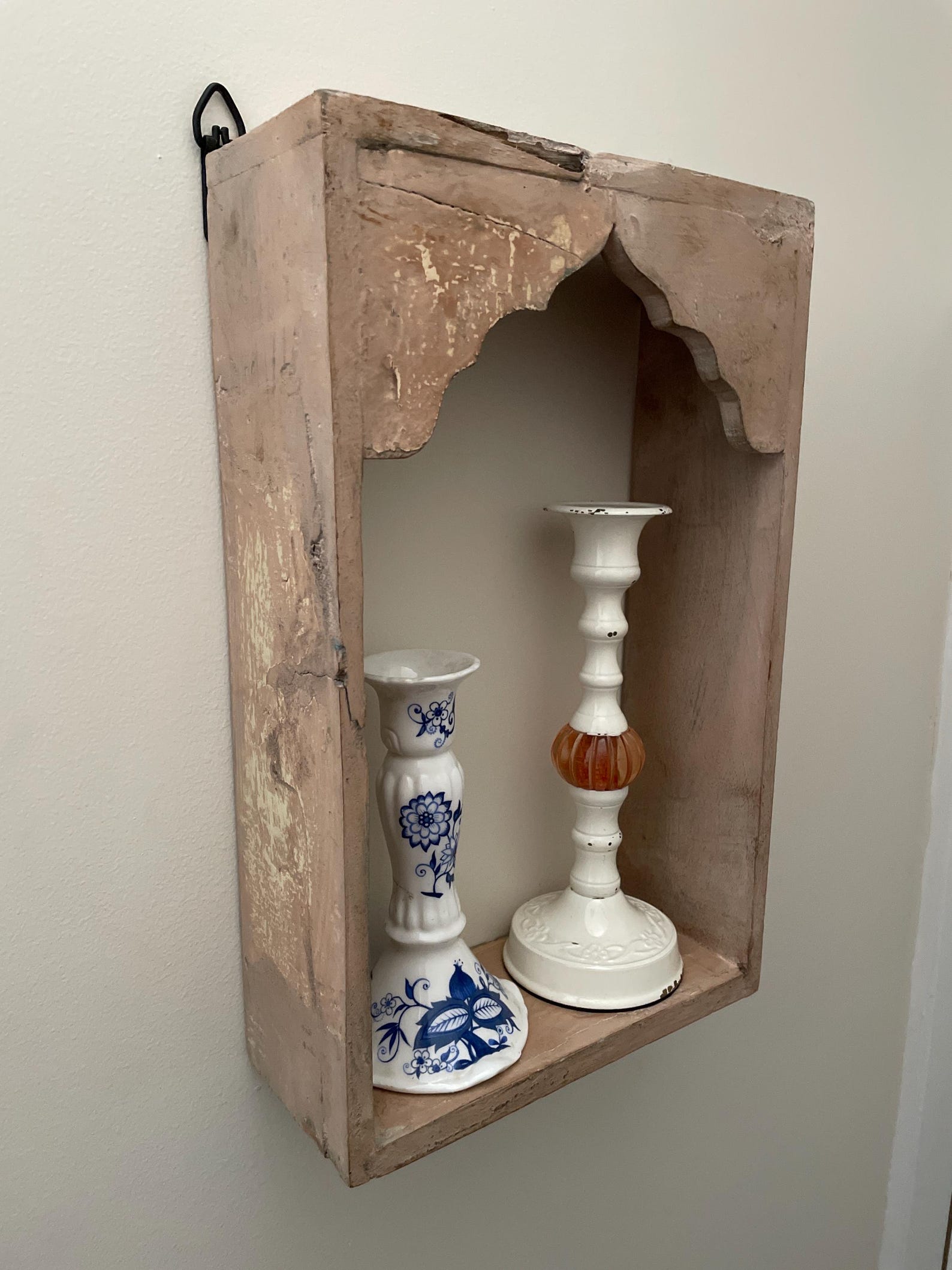 Indian Reclaimed Shelf, Arch Shelves Temple Shelf, Hand Painted Shelf ...