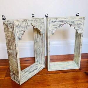 Indian Reclaimed Shelf, Arch Shelves Temple Shelf, Hand Painted Shelf ...