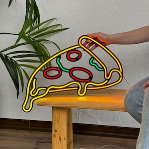 Pizza Led Neon Light Sign Custom Food Neon Sign, Fast Food Shop Sign ...