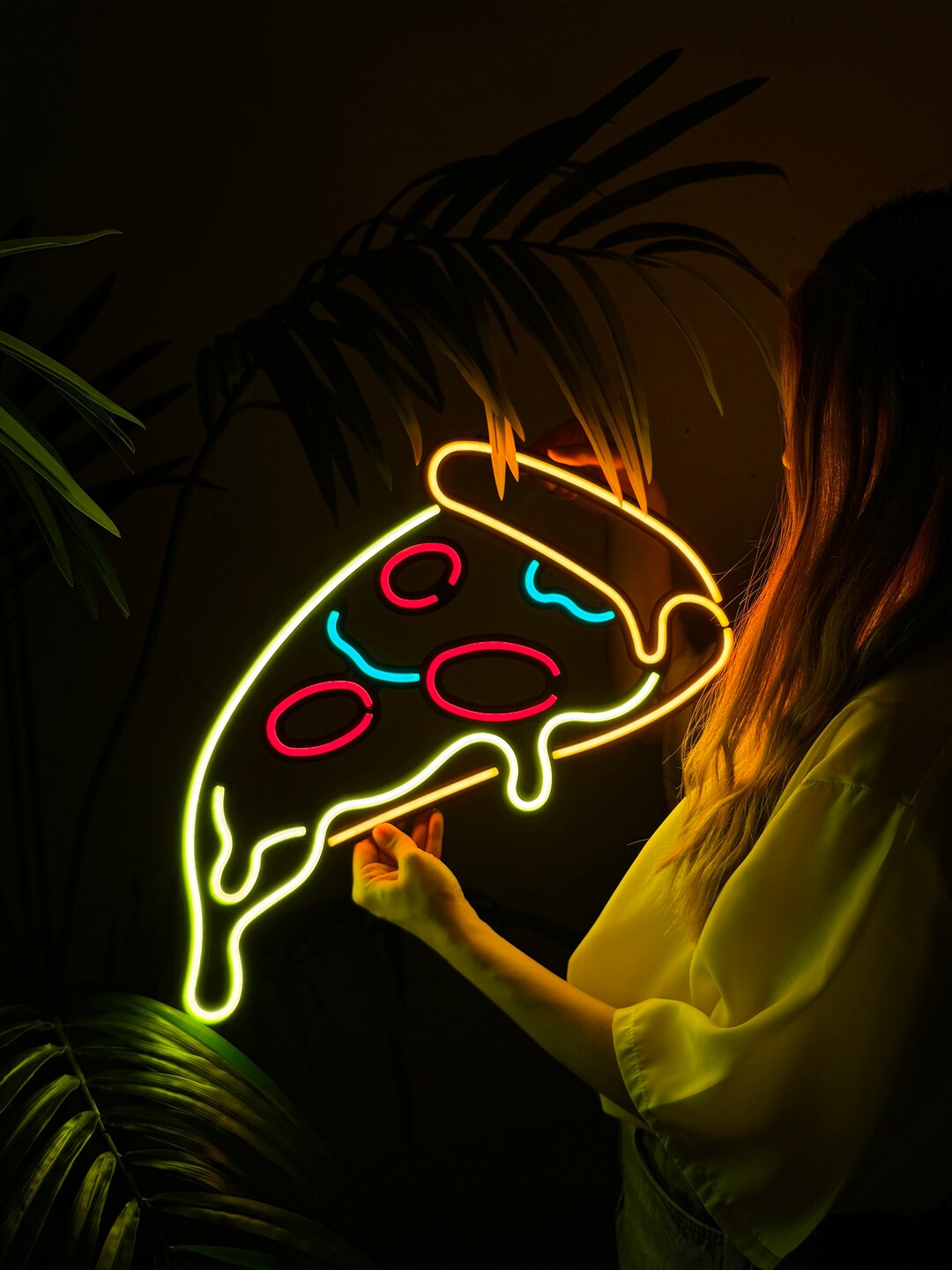 Pizza Led Neon Light Sign Custom Food Neon Sign, Fast Food Shop Sign ...