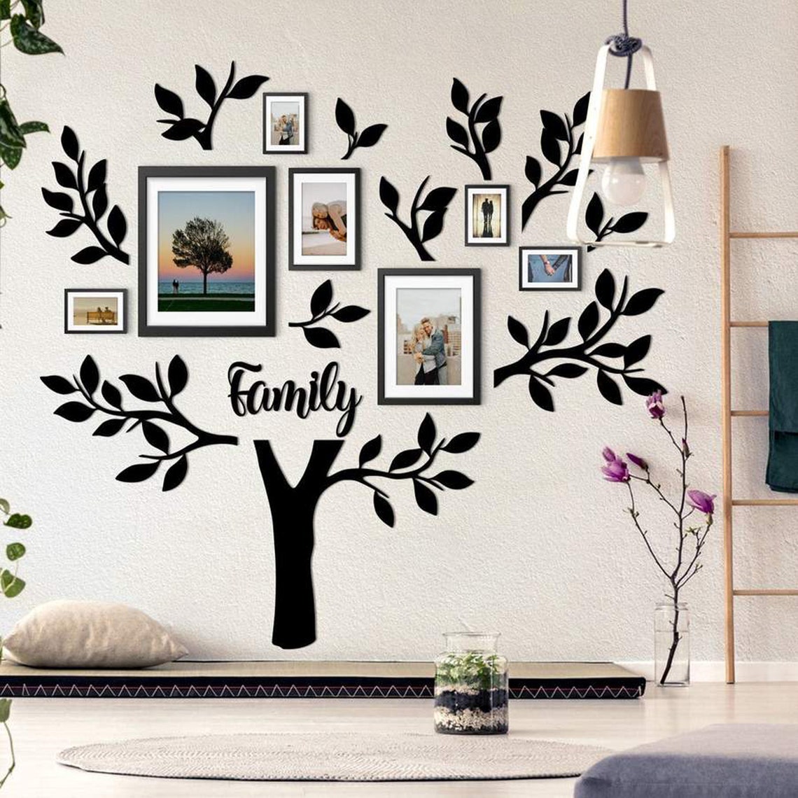 Metal Family Tree Tree Wall Art Large Wall Decor Metal - Etsy