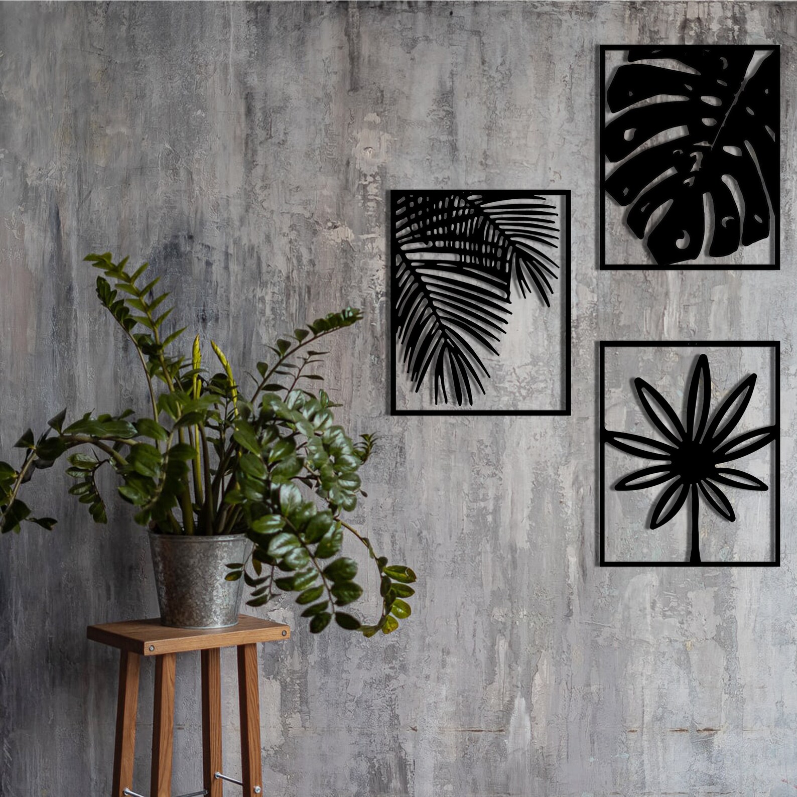 MONSTERA Metal Wall Art Metal Wall Decor Metal Wall | Etsy UK