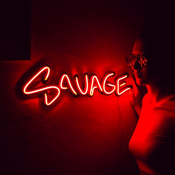 Savage Neon Sign - Etsy