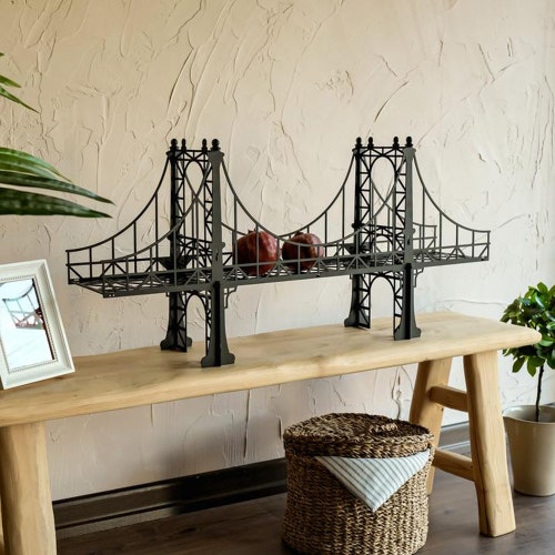 Metal Bridge Wall Shelf Metal Wall Decor Bridge Shelving - Etsy