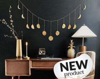 Floral Moon Decor, Crescent Moon, Mystical Decor, Boho Decor, Flower ...