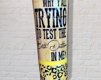 Custom Tumbler Beth Dutton Cheetah - Etsy
