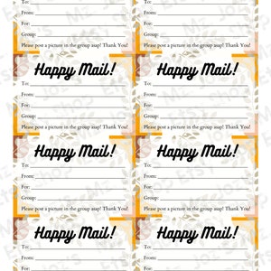 Swap Inserts, Happy Mail, Print and Cut, Digital File, Printable ...