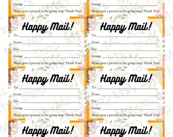 Swap Inserts Happy Mail Print and Cut Digital File - Etsy