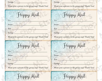 Swap Inserts, Happy Mail, Print and Cut, Digital File, Printable ...