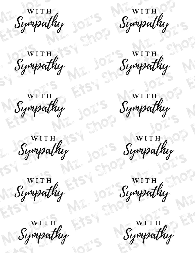 Sympathy Card Sentiments, Digital Printable File, Sympathy Sentiments ...
