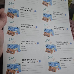 Printable Luggage Tag (PNG/PDF/WORD) - Etsy