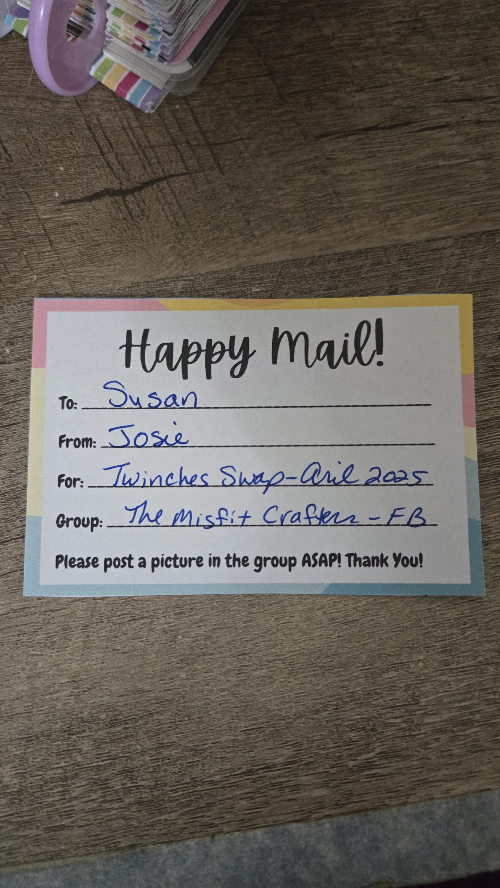 Swap Inserts, Happy Mail, Print and Cut, Digital File, Printable ...